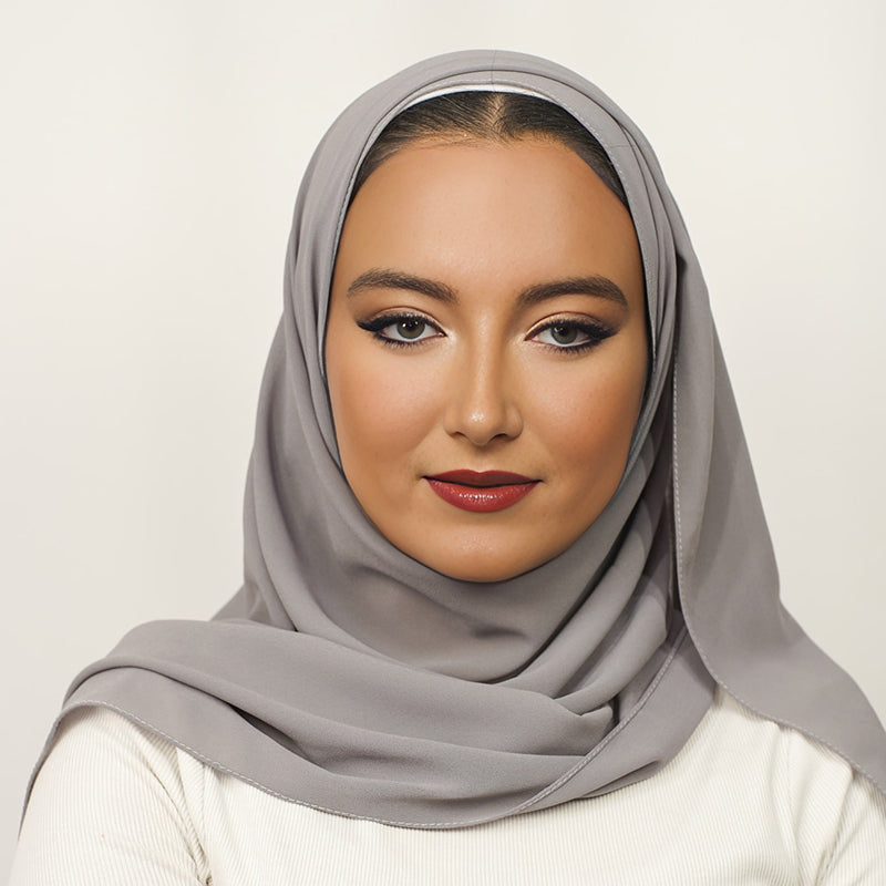 Silver Chiffon Hijab – Hinayat